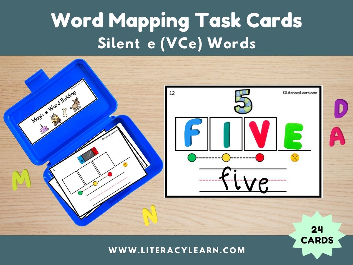 Word Mapping Task Cards: Silent e Words (VCe) - Literacy Learn Unlimited