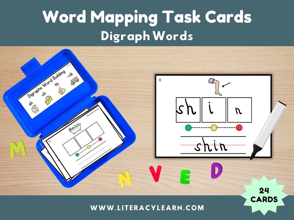 Word Mapping Task Cards: Digraphs - Literacy Learn Unlimited