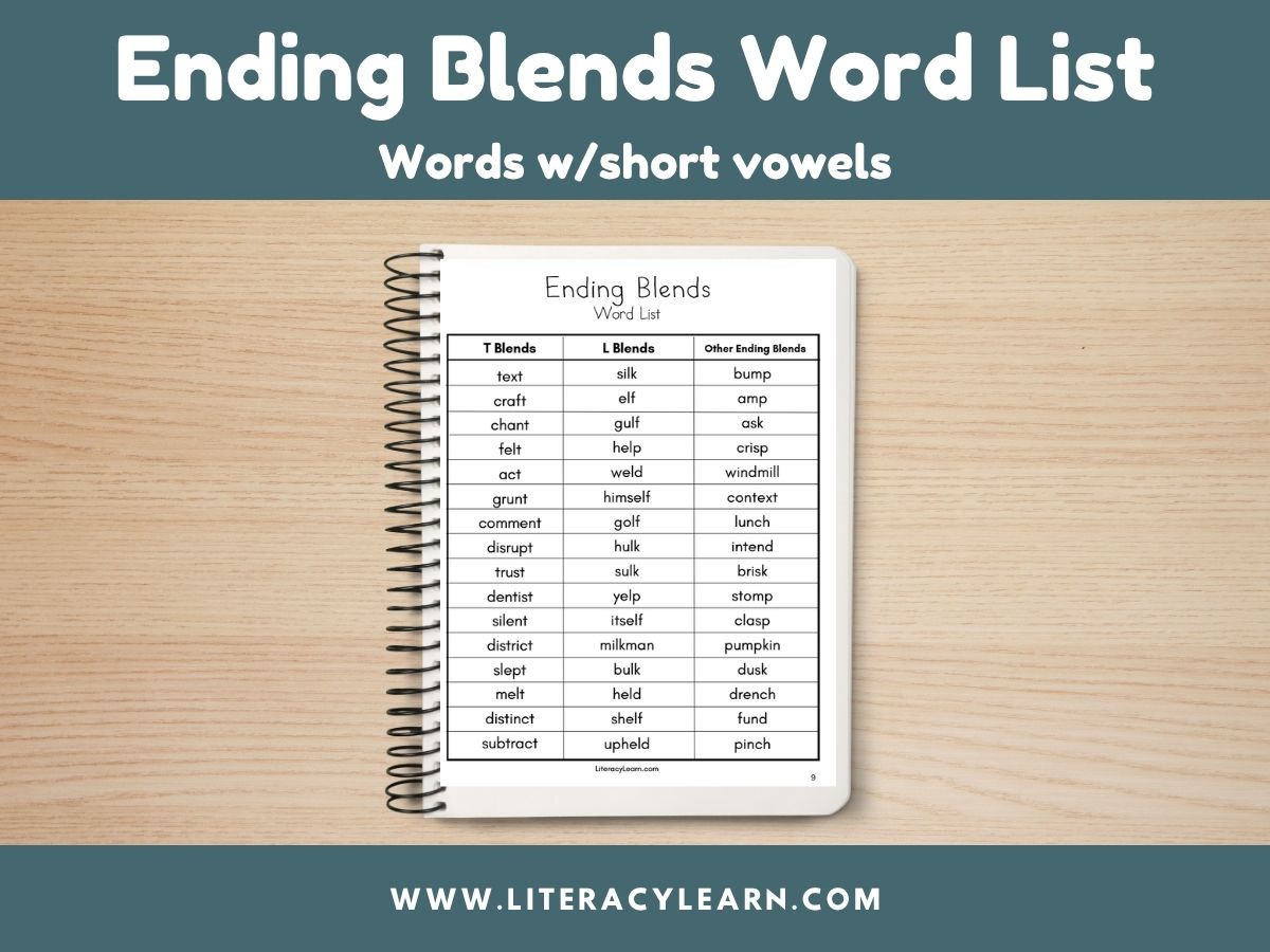 Word List: Ending Blends - Literacy Learn Unlimited