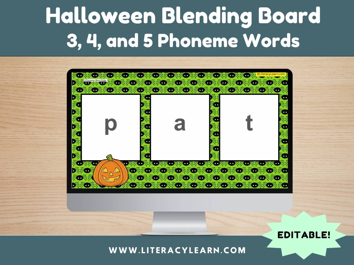 Halloween Interactive Blending Board (Editable) - Literacy Learn Unlimited