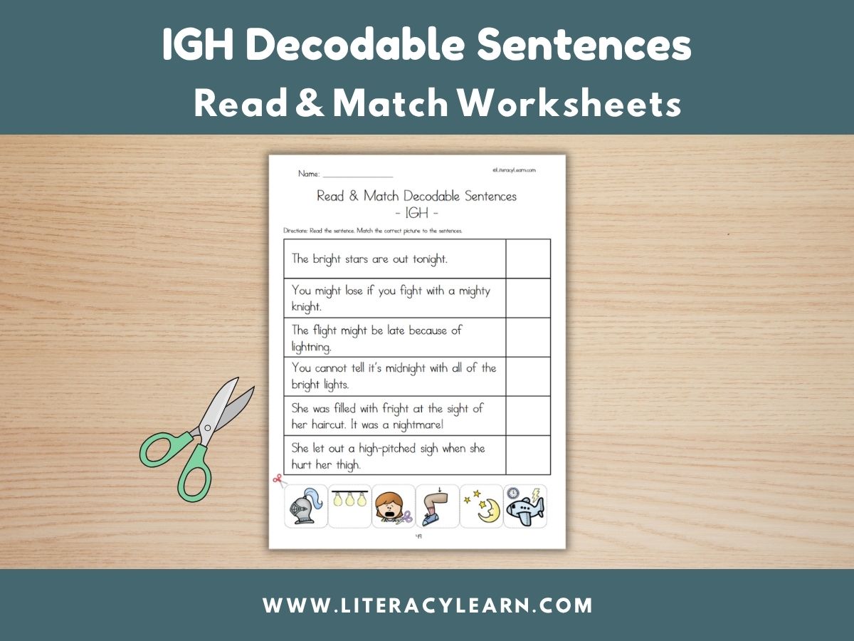 Decodable Sentences Read & Match: IGH - Literacy Learn Unlimited