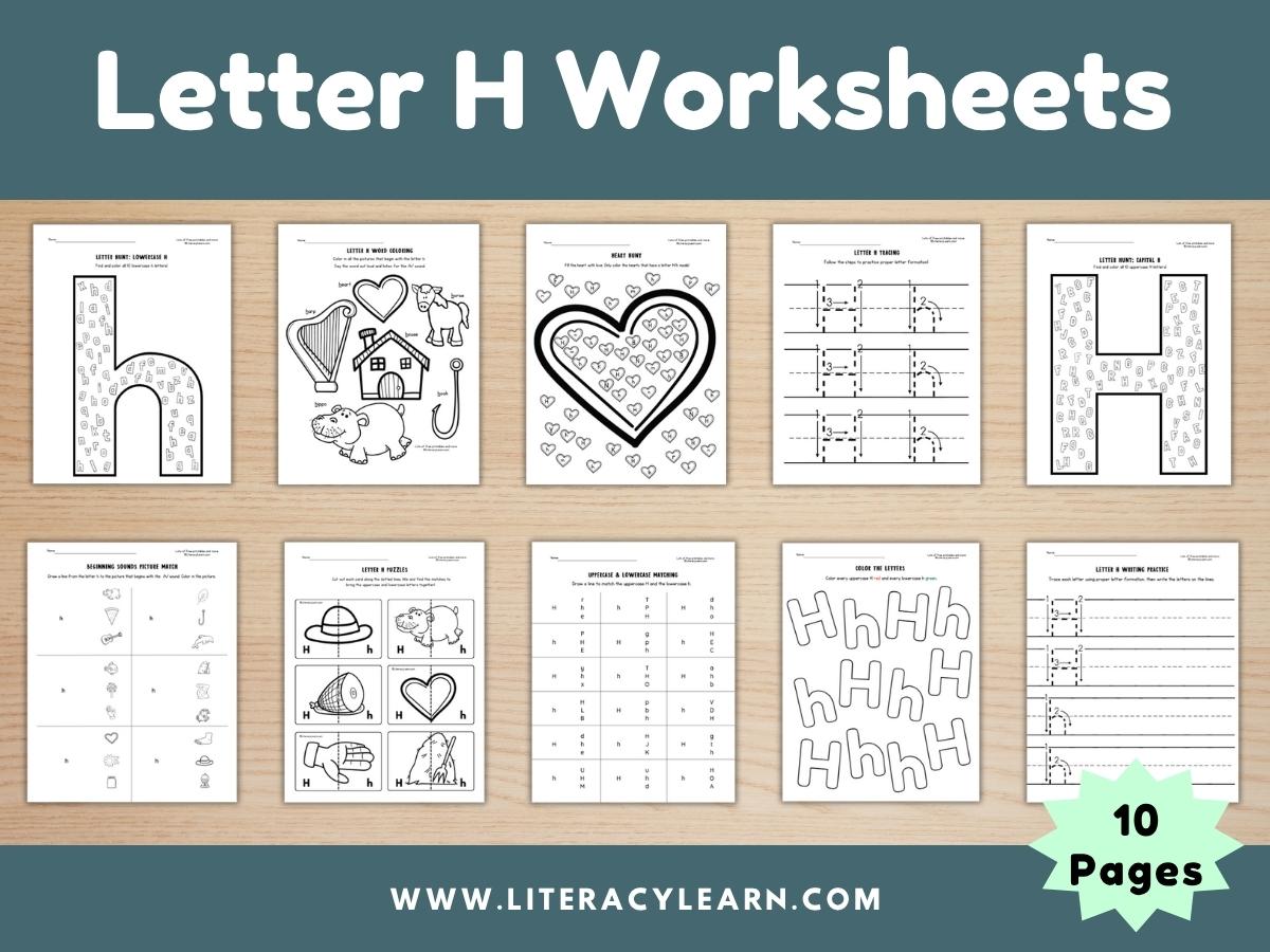 Letter H Worksheets - Literacy Learn Unlimited