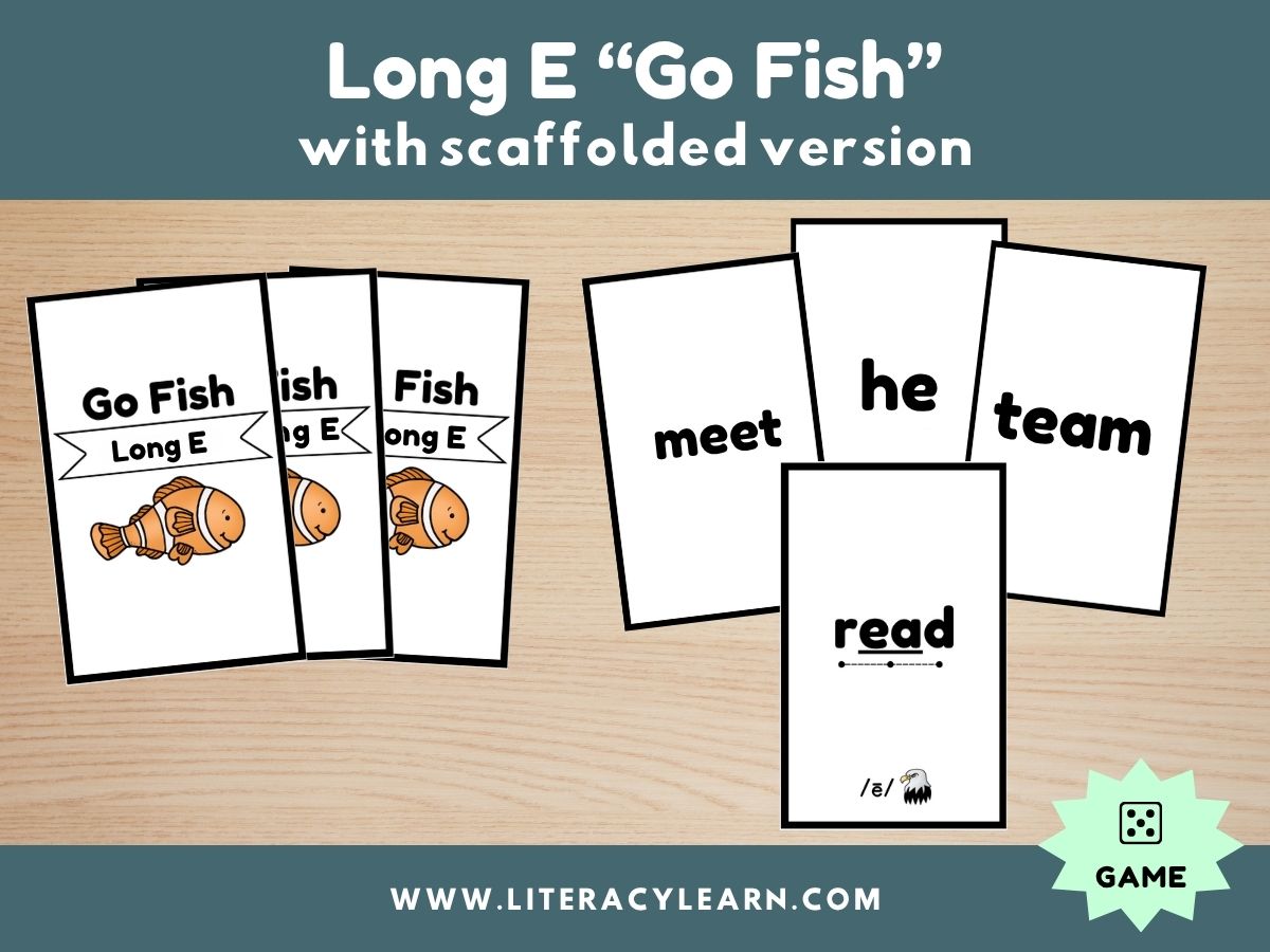 Phonics GO FISH Game: Long E (Two Versions) - Literacy Learn Unlimited
