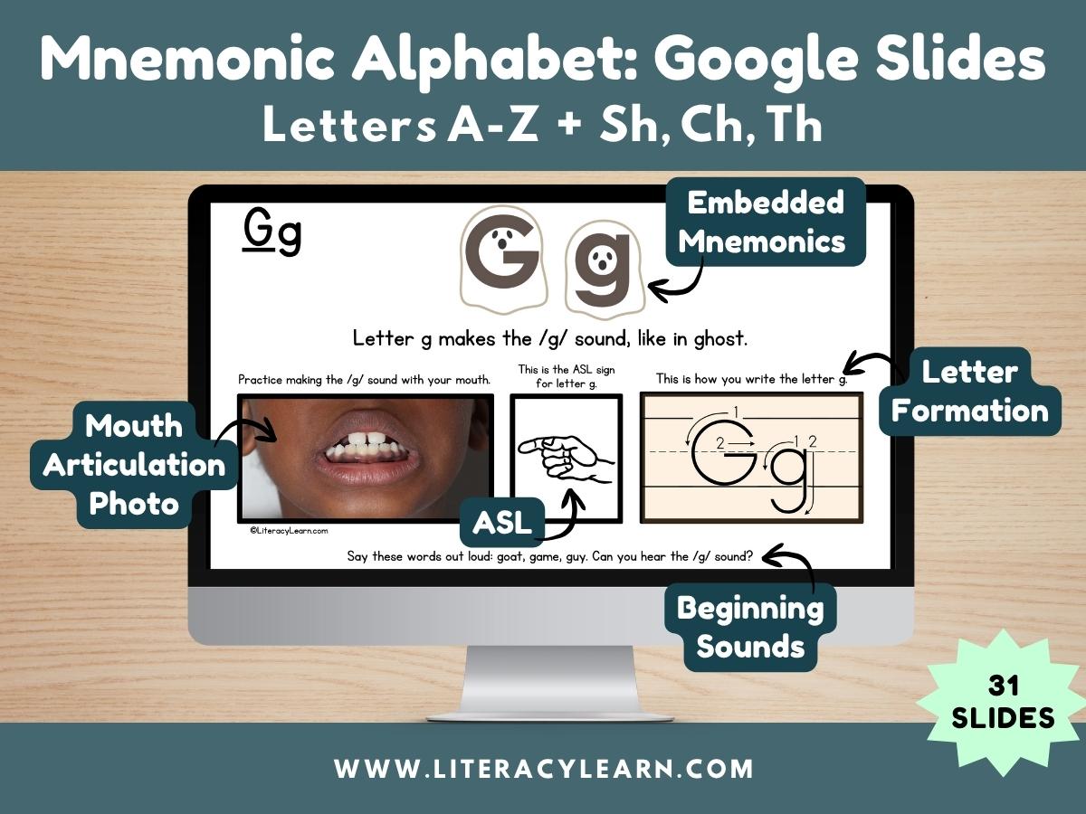 Mnemonic Alphabet: Google Slides (A-Z + Digraphs) - Literacy Learn ...