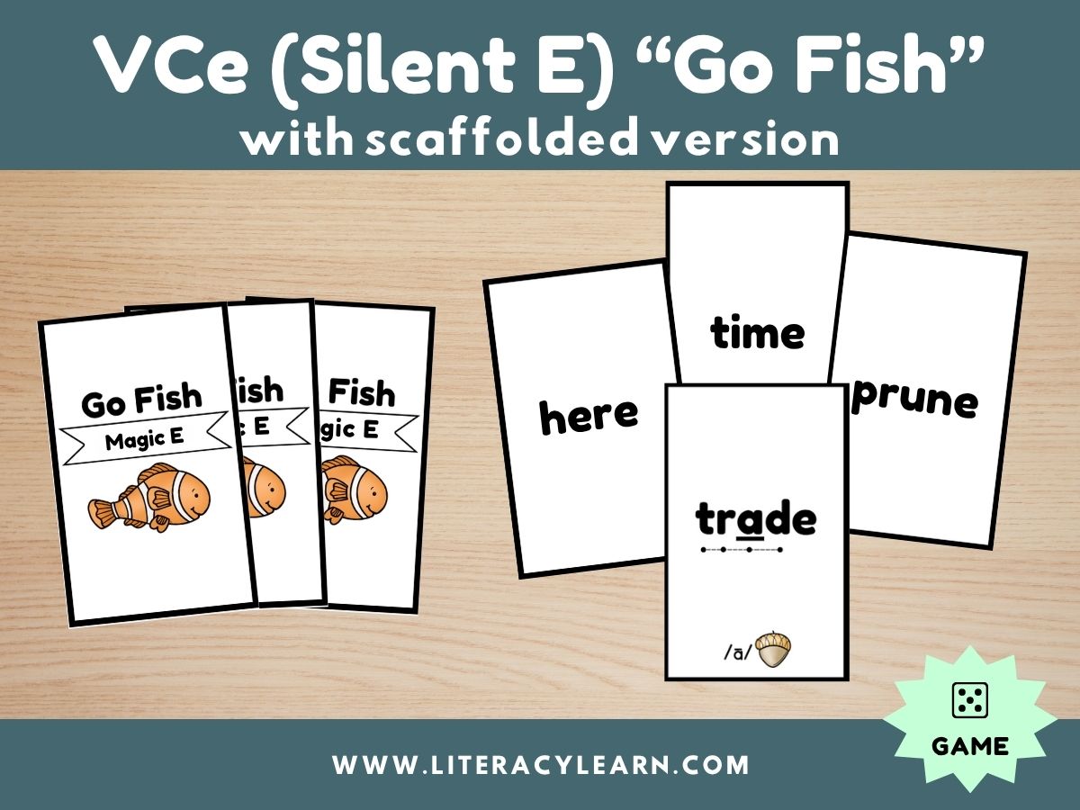 Phonics Go Fish Game: VCe/Silent E (2 Versions) - Literacy Learn Unlimited