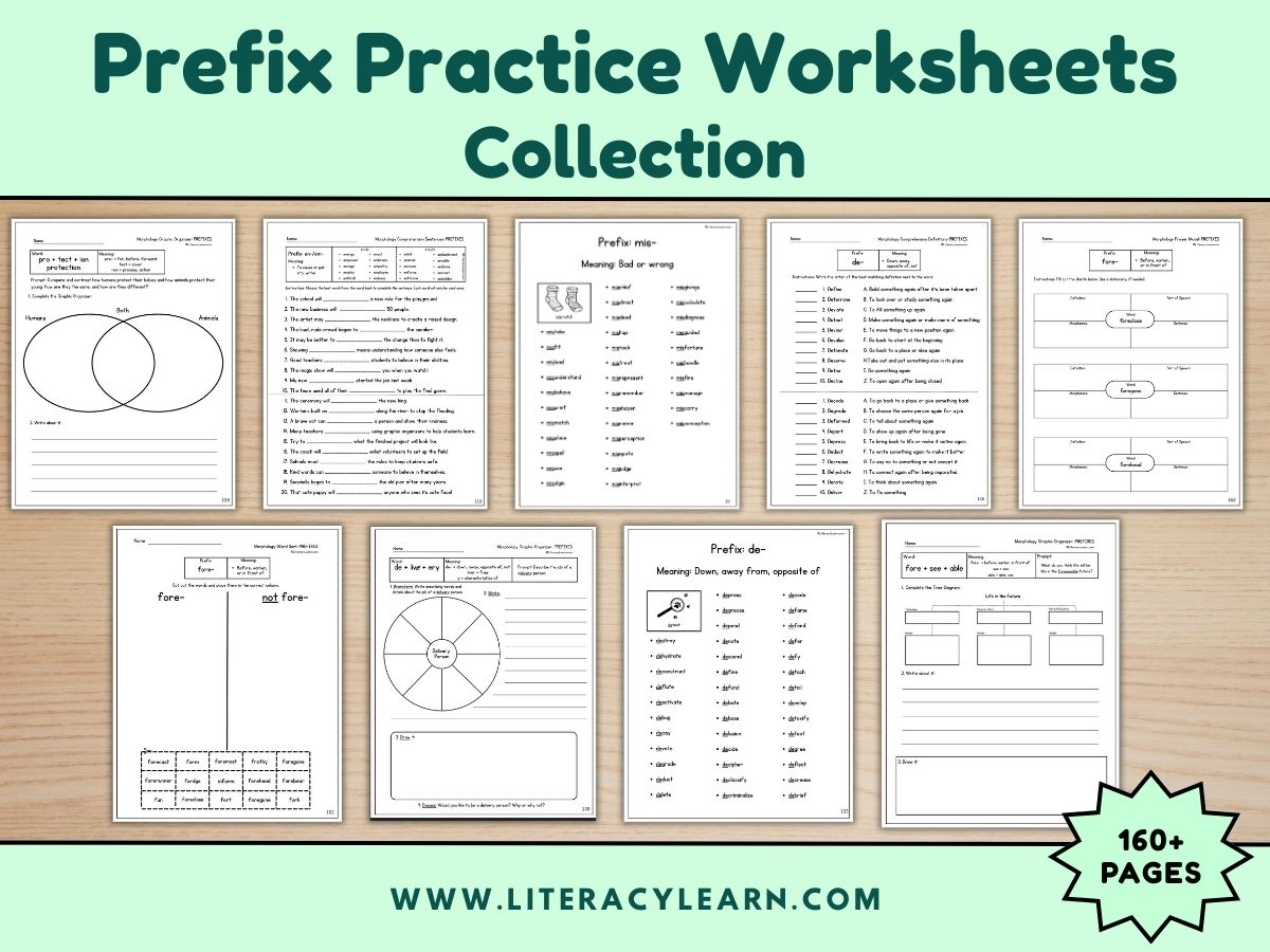 Prefix Practice Worksheet Collection - Literacy Learn Unlimited