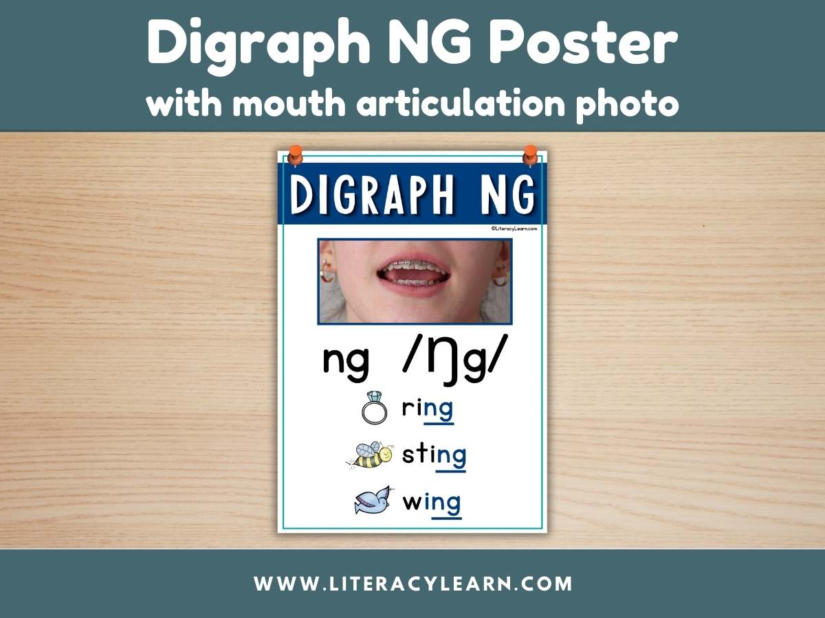 Digraph Poster: -NG - Literacy Learn Unlimited