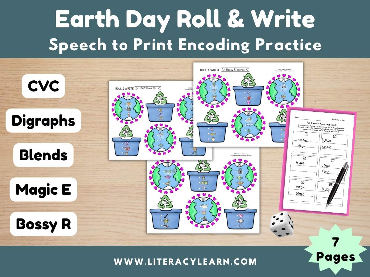 Earth Day Roll & Write Activity - Literacy Learn Unlimited