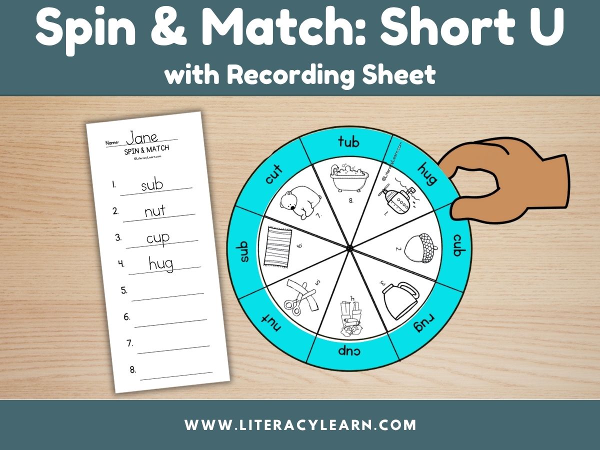 Spin & Match Wheel: Short U - Literacy Learn Unlimited