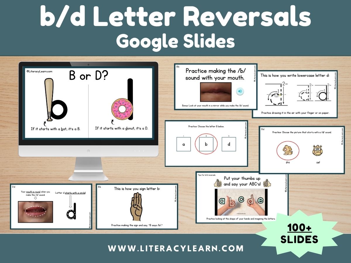 B/D Letter Reversals Google Slides - Literacy Learn Unlimited