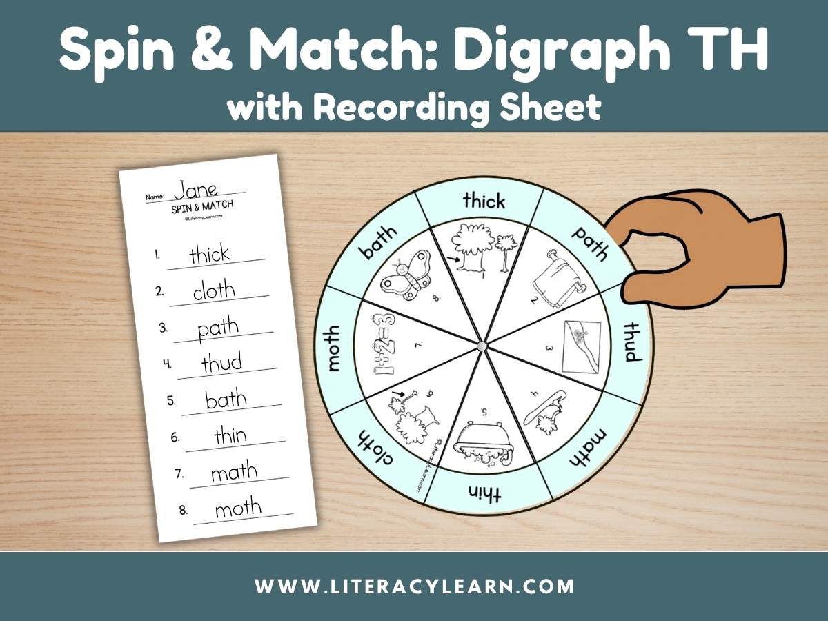 Spin & Match Wheel: Digraph TH - Literacy Learn Unlimited